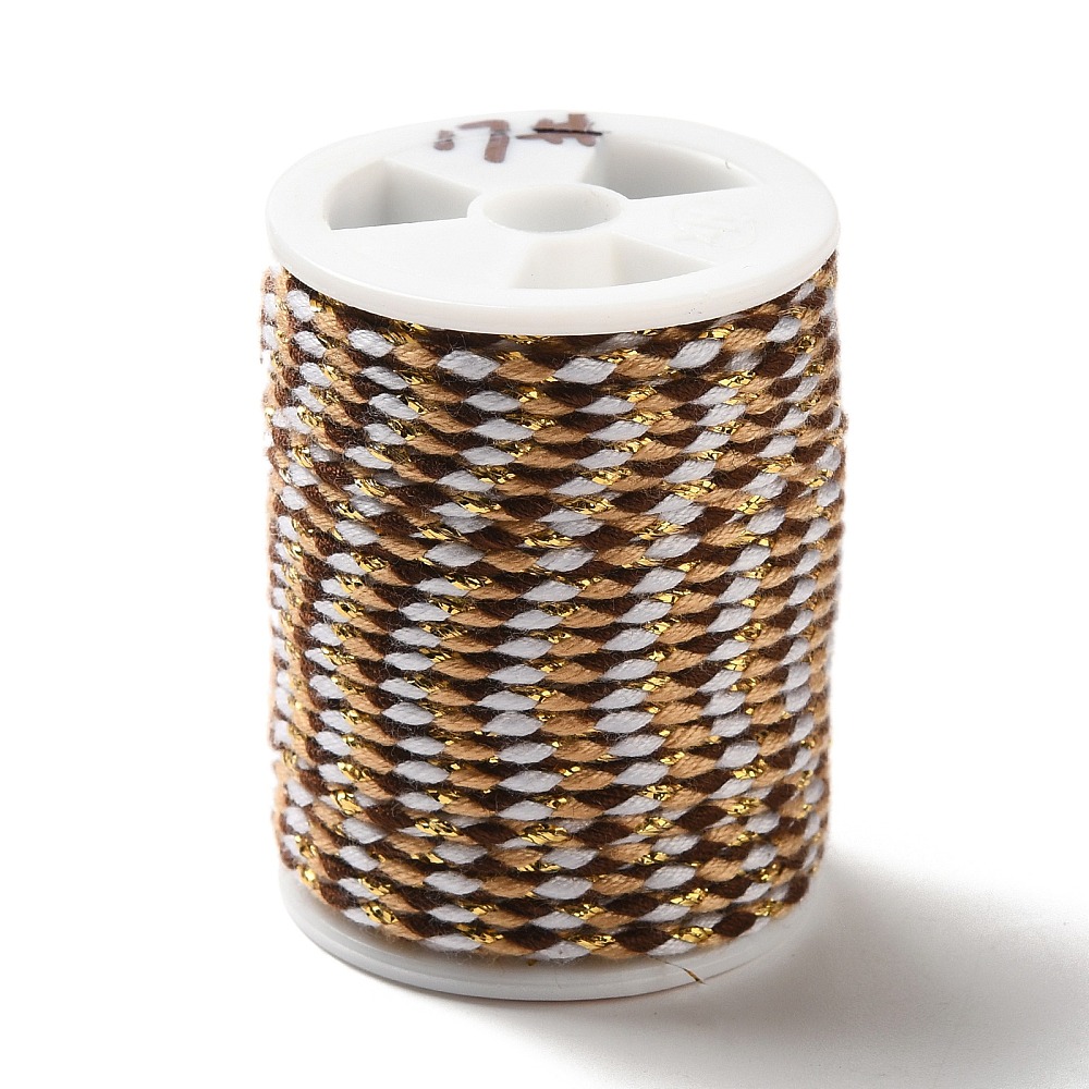 4-Ply Polycotton Cord Metallic Cord Handmade Macrame Cotton Rope for ...