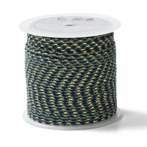 4-Ply Polycotton Cord with Metallic Thread Handmade Macrame Cotton Rope ...