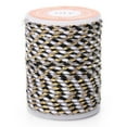 4-Ply Polycotton Cord with Metallic Thread Handmade Macrame Cotton Rope ...
