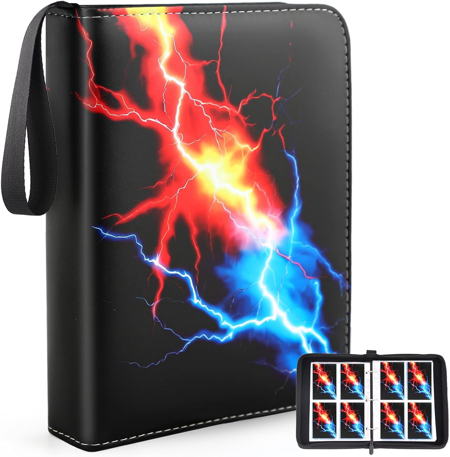 4 Pocket Card Binder Collectable Trading Card Albums Fits 400 Cards ...
