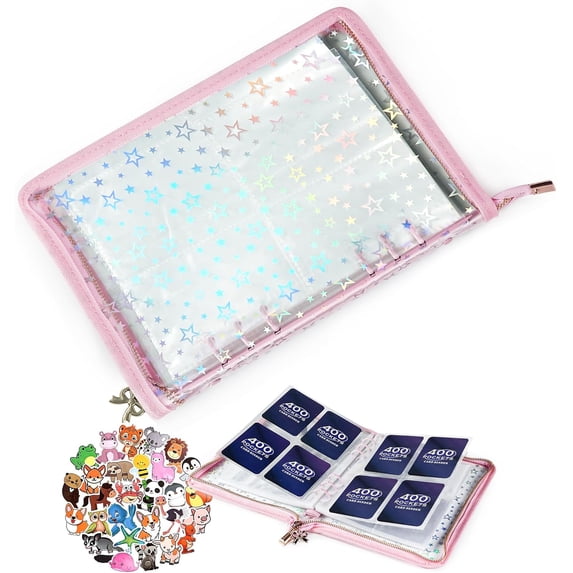 4 Pocket Card Binder for Girls with 20 Stickers, A5 Kpop Photocard ...
