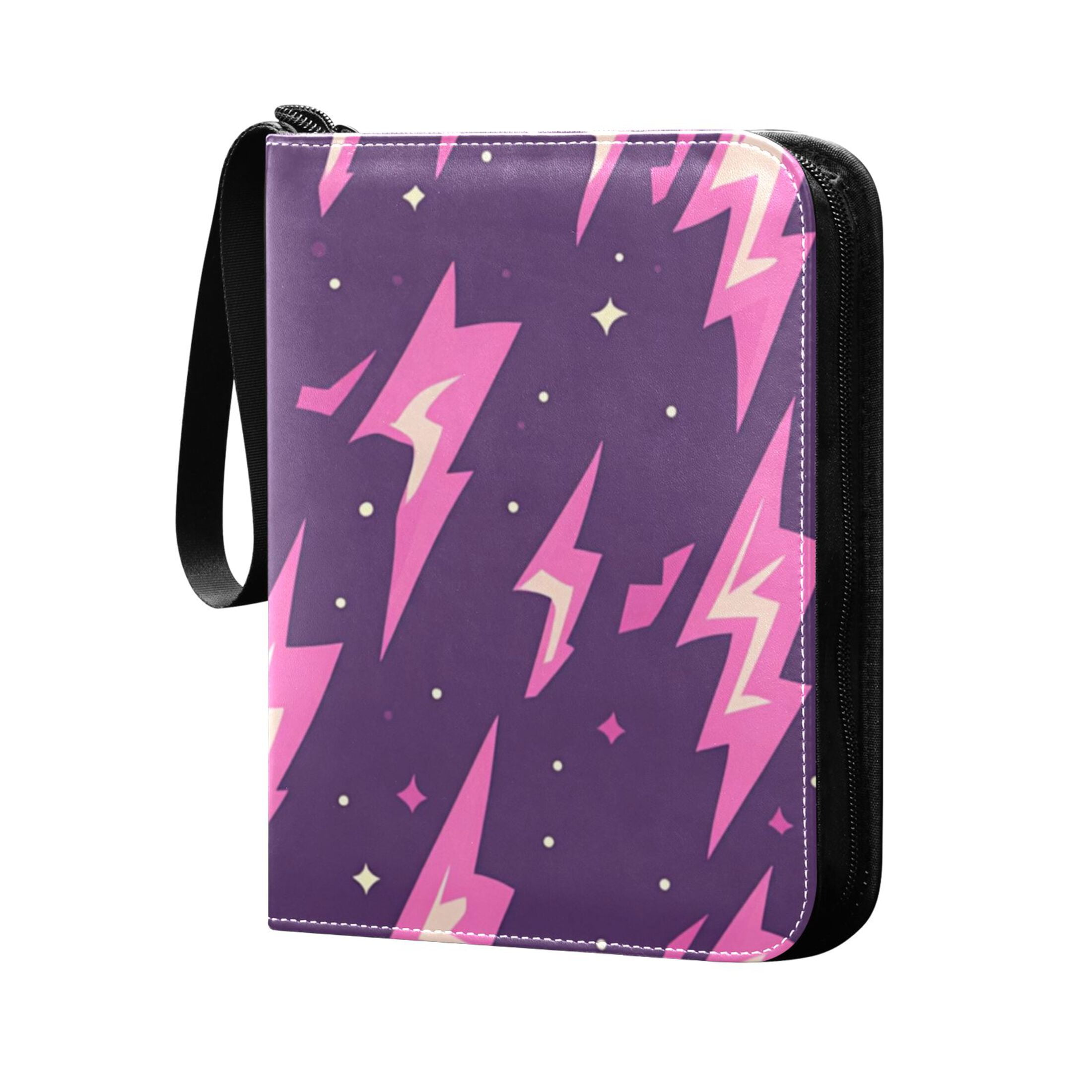 4 Pocket Card Binder with 50-page sleeve can hold 400 game cards. Pink Lightning Bolt - Walmart.com