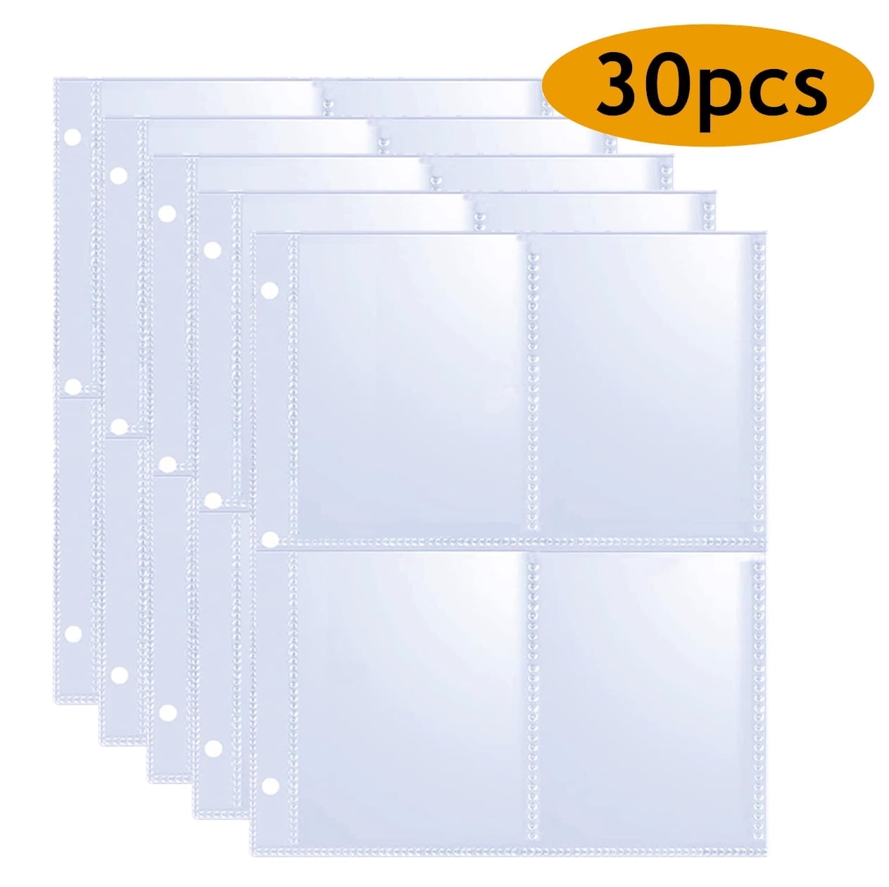 MetMetalrt 4 Pocket Page Protectors, Trading Card Sleeves, Double-Sided ...