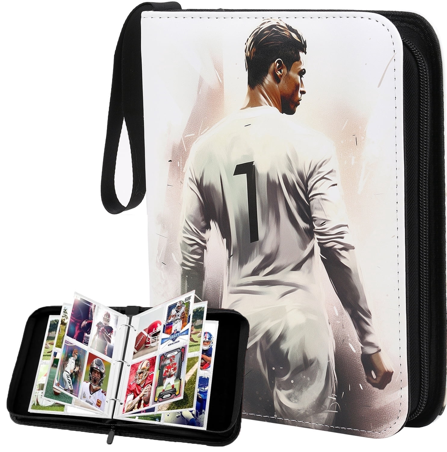 4 Pocket Soccer Cards Binder, Soccer Card Binder Fits Soccer Cards 2024 ...