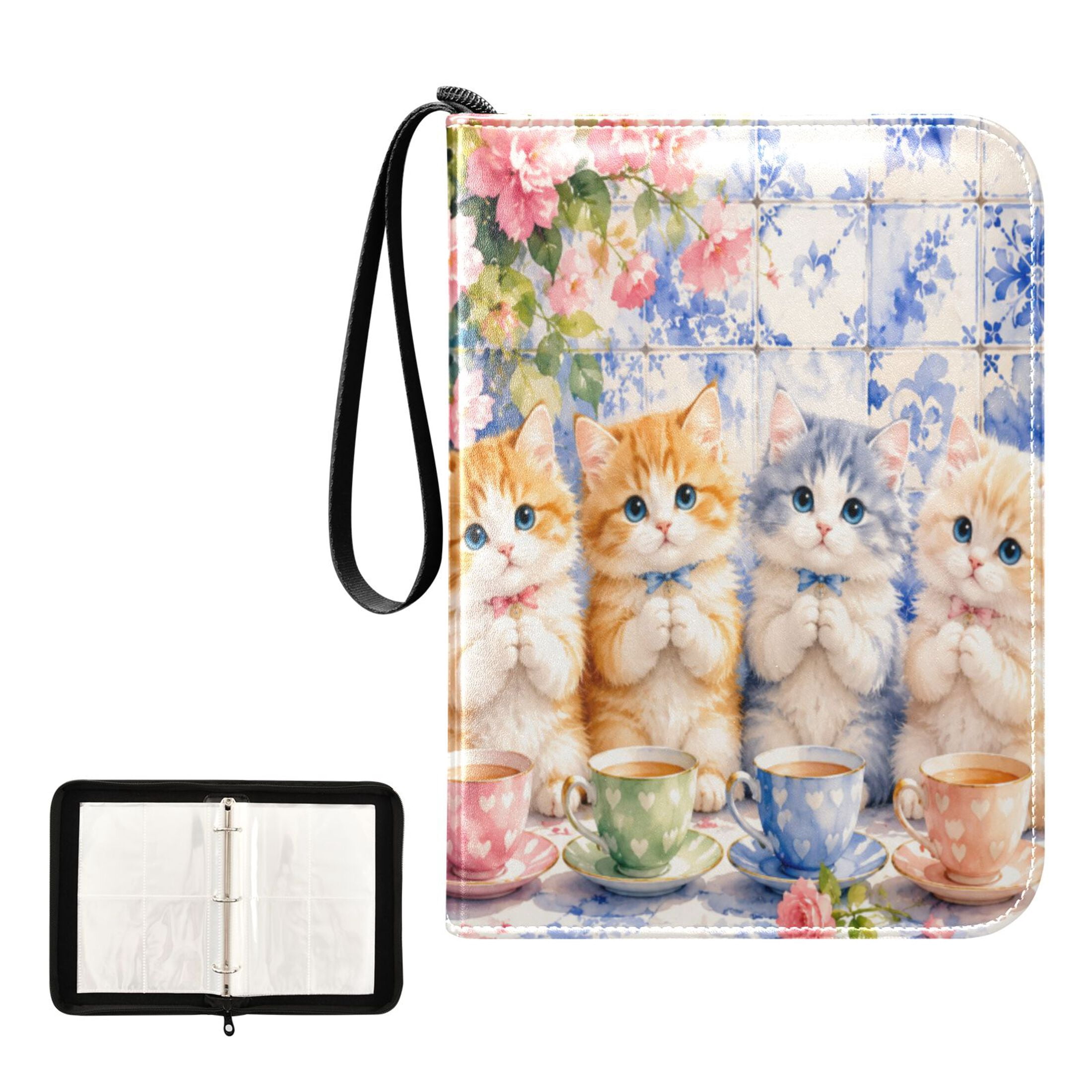 4 Pocket Trading Card Binder, 50 Pages Sleeves Holds 400 Cards, Card ...