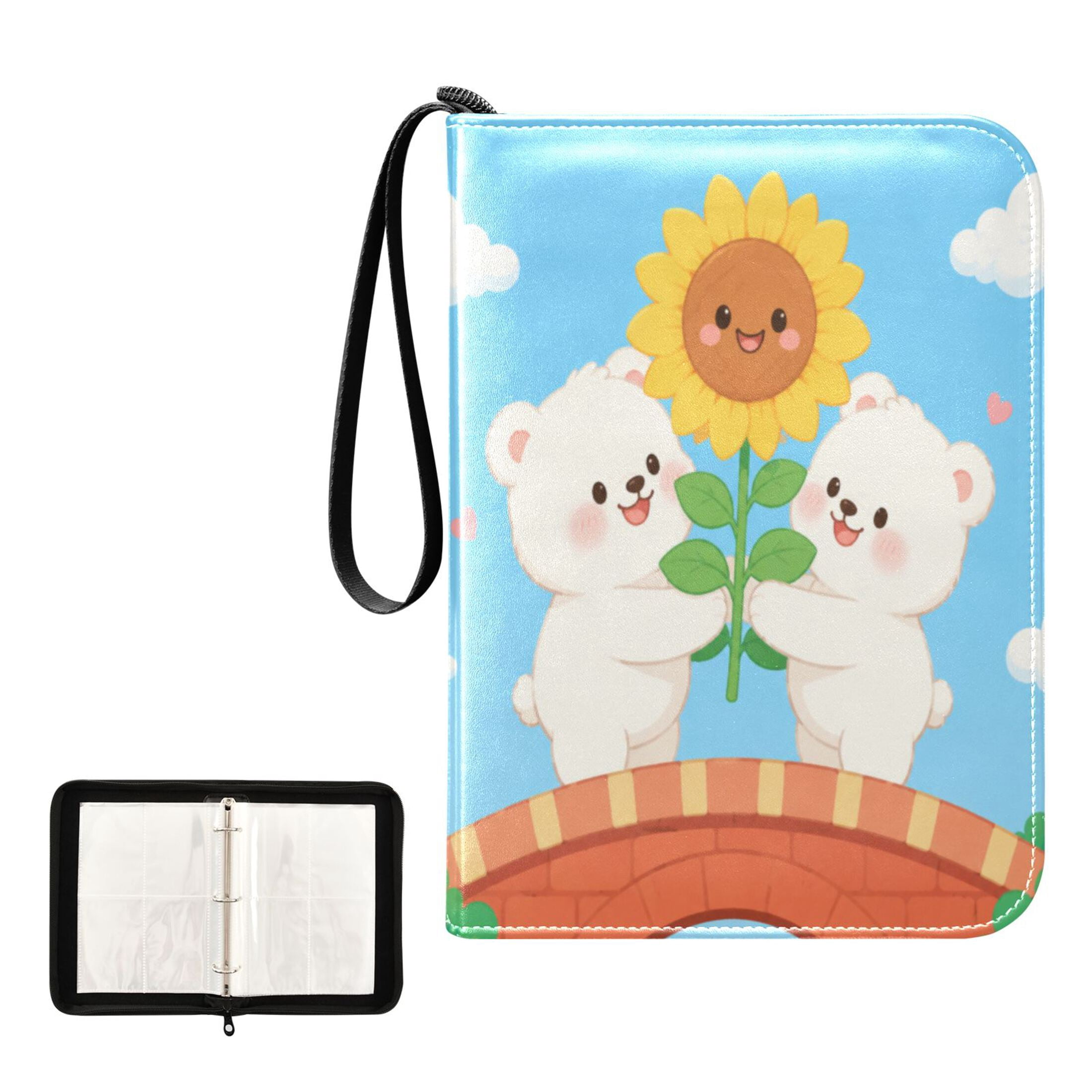 4 Pocket Trading Card Binder, 50 Pages Sleeves Holds 400 Cards, Card ...