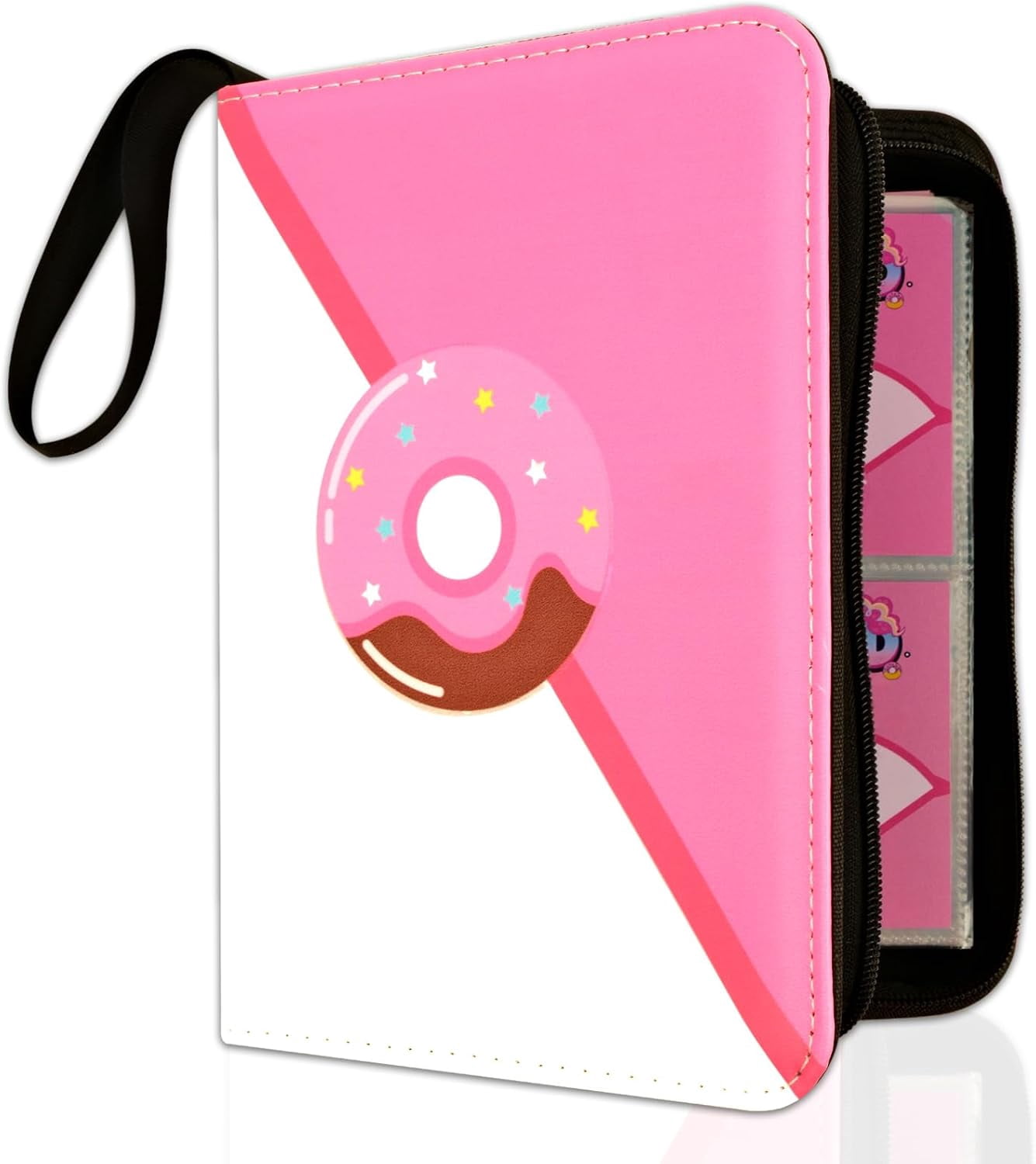 4 Pocket Trading Card Binder for Girls - with Zipper, Holds 400 Cards ...