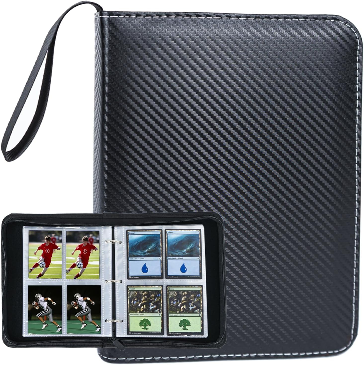 4 Pocket Trading Card Collection Book, Binder Card Album with 400 ...