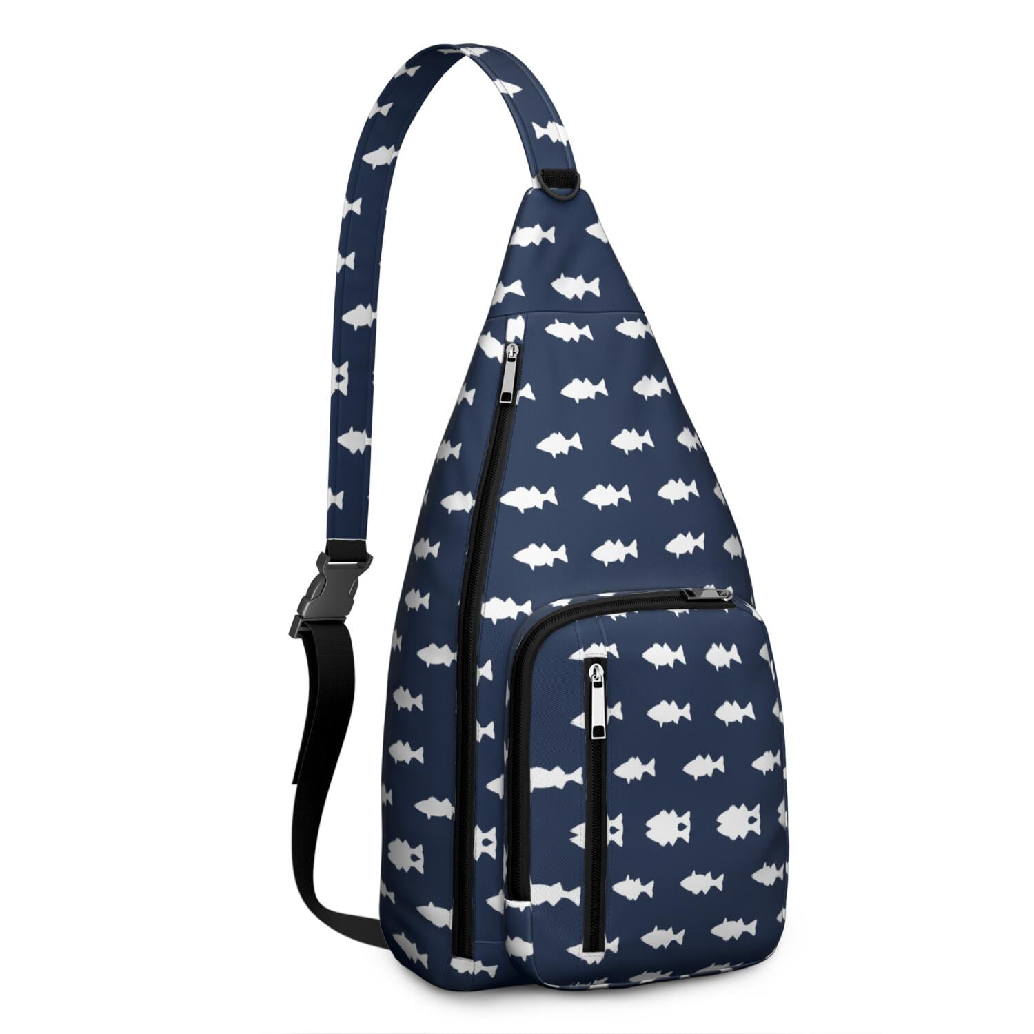 4-Pockets Cross Body Bags for Woman Men,Cute Sea Life Sling Bag Chest ...