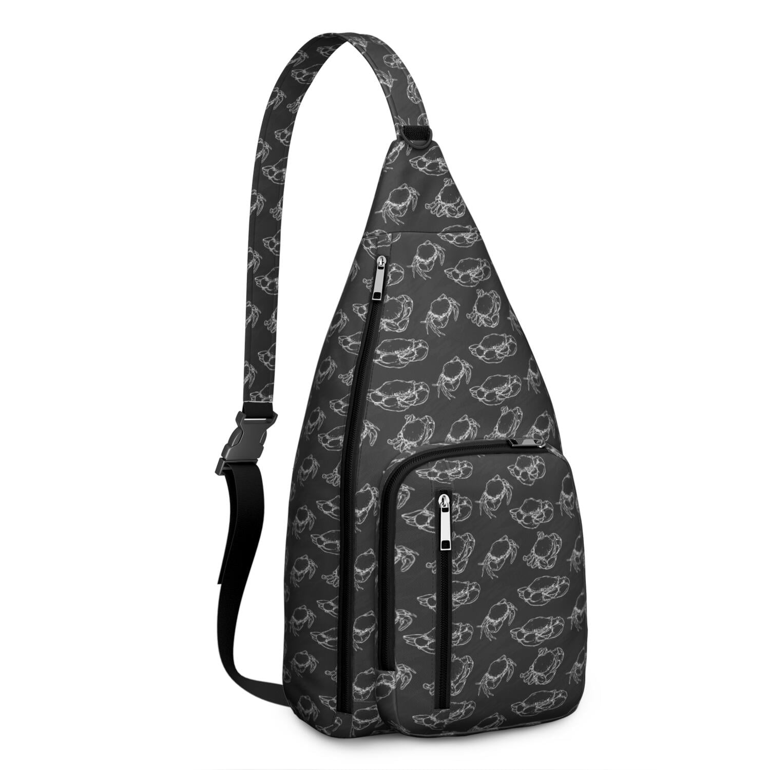 4-Pockets Cross Body Bags for Woman Men,Cute Sea Life Sling Bag Chest ...