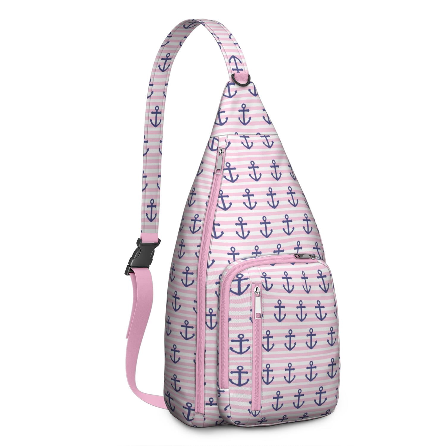 4-Pockets Cross Body Bags for Woman Men,Cute Sea Life Sling Bag Chest ...