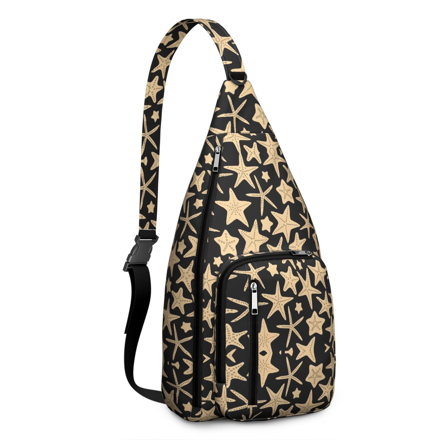 4-Pockets Cross Body Bags for Woman Men,Cute Sea Life Sling Bag Chest ...