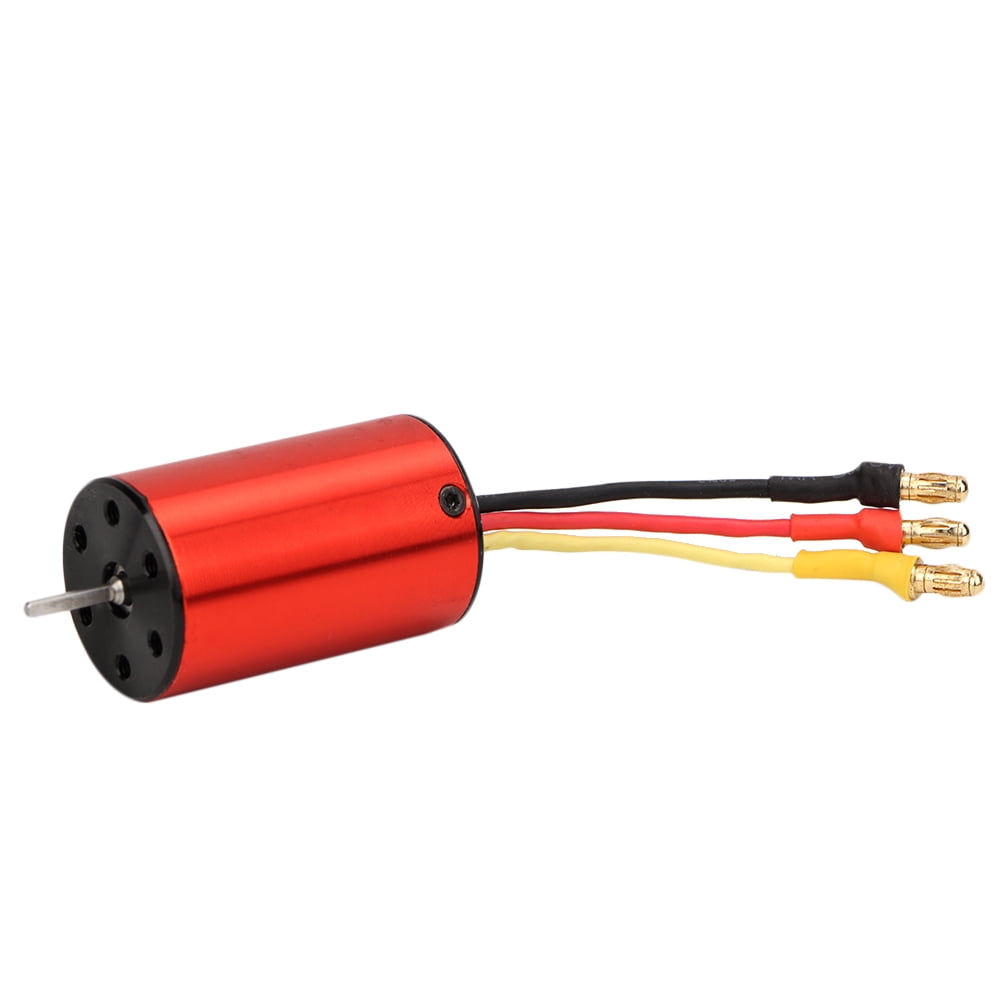 4-Pole 2438 Brushless Motor, 4200KV, for 1/16-1/18 Scale RC Cars and ...