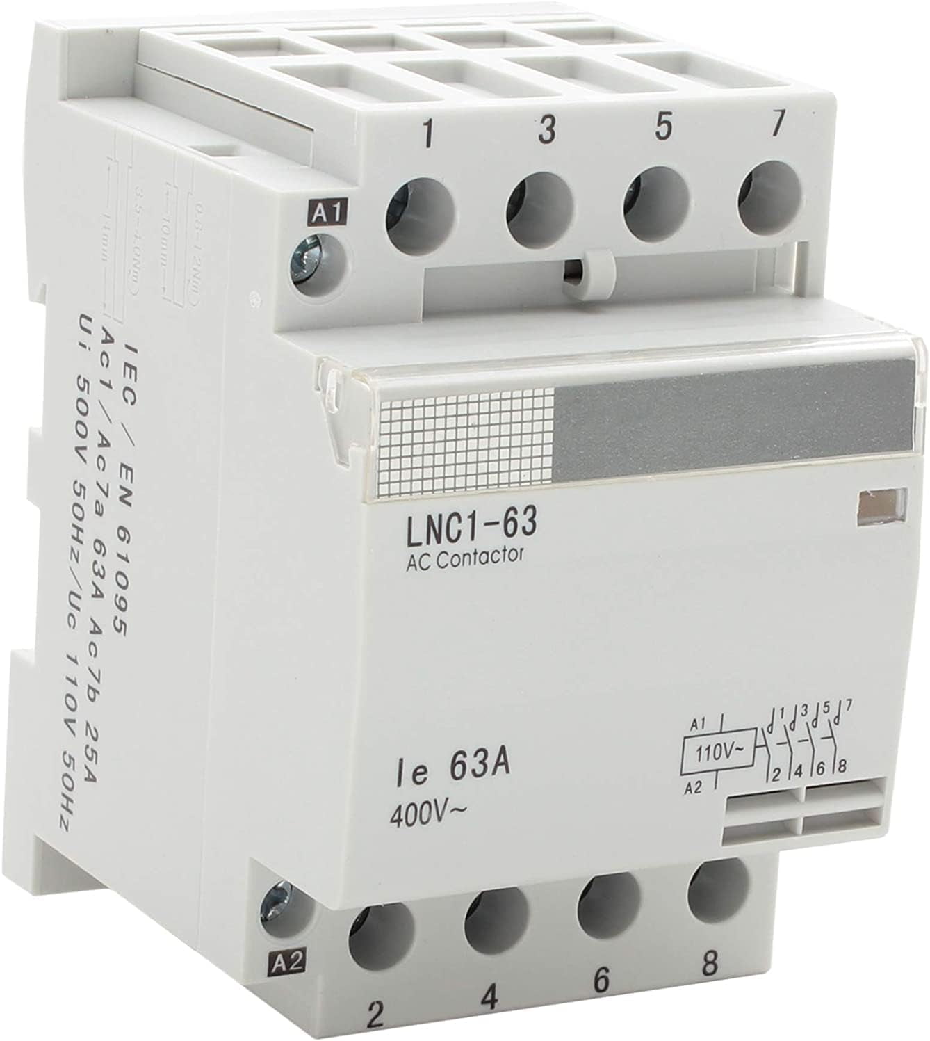 4 Pole Controlsupply Contactor with 120volt AC Coil 50A HC1-63 N/O ...
