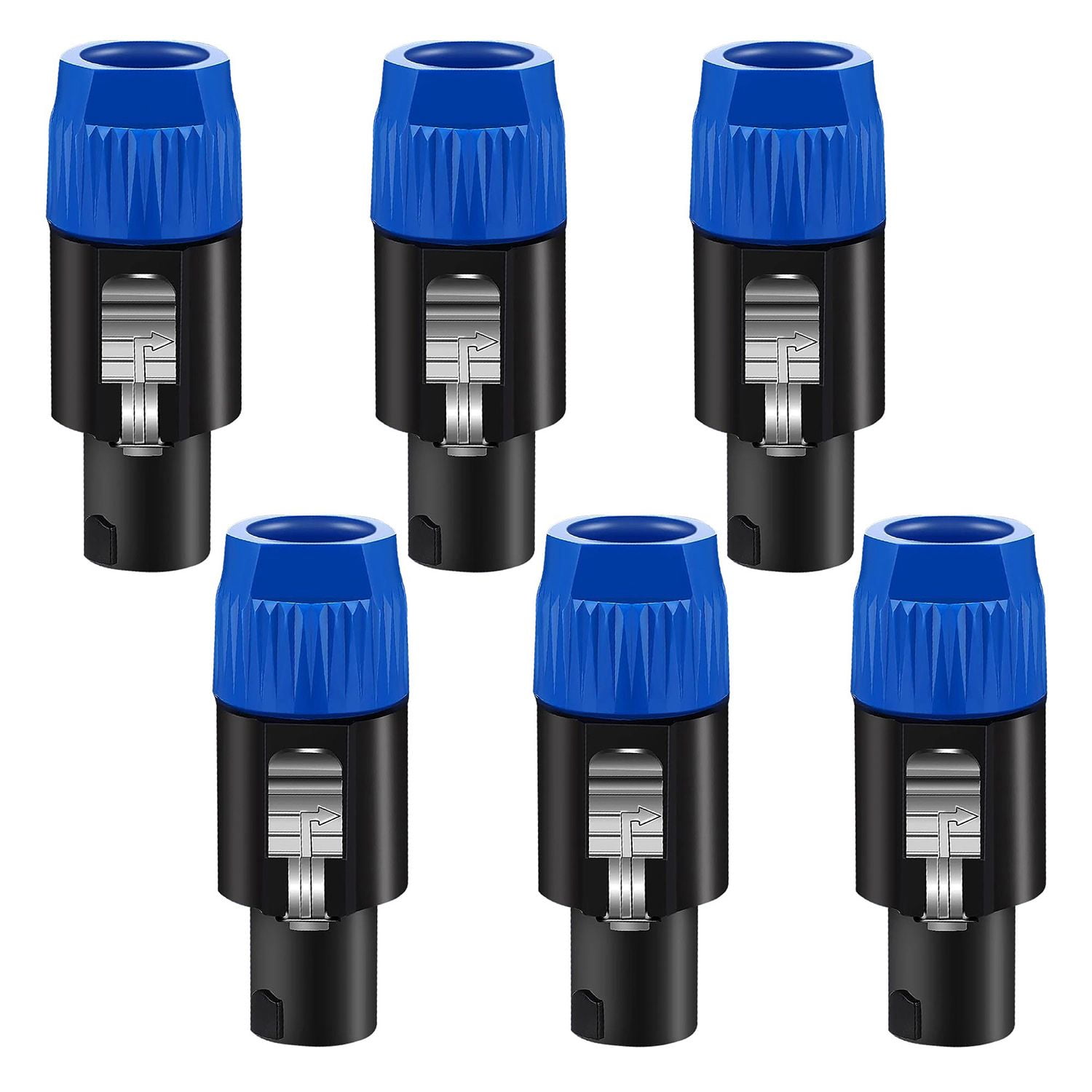 4 Pole Speakon Connector 6 Pieces with Twist Lock Audio Jack Male Plug ...
