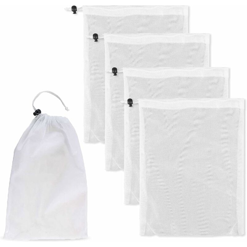 4 Pool Cleaning Bags, Fine Mesh Filter Bags for Swimming Pool Vacuum ...