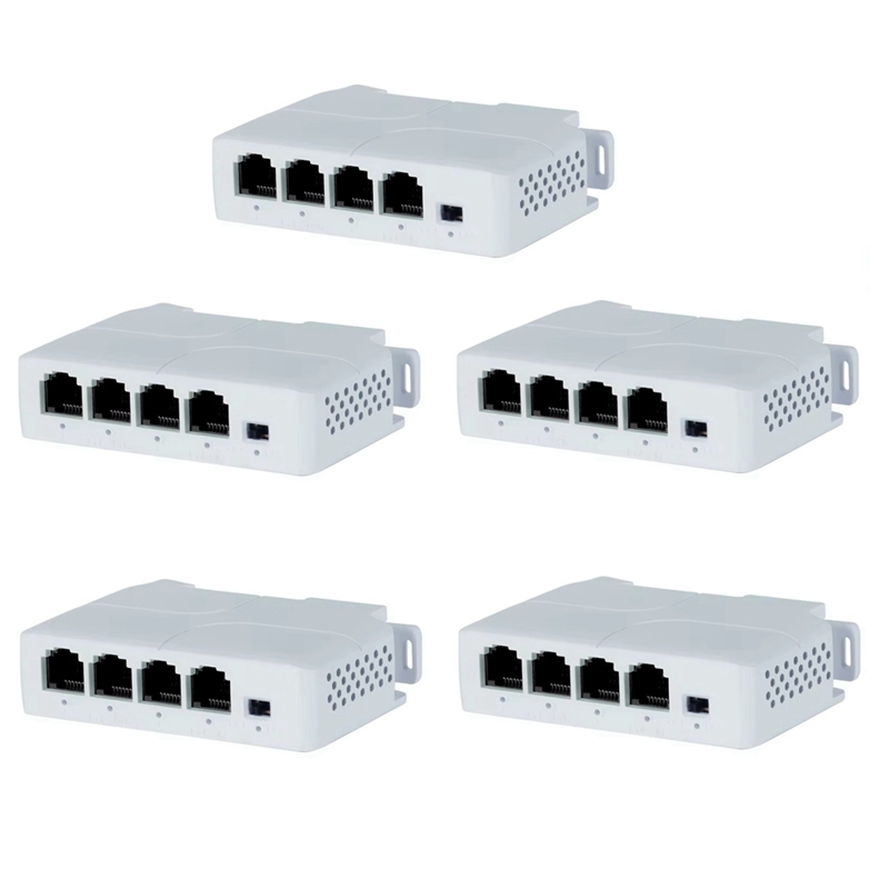 4 Port 1 In 3 Out Port PoE Extender Cascadable IEEE802.3af 100Mbs for ...