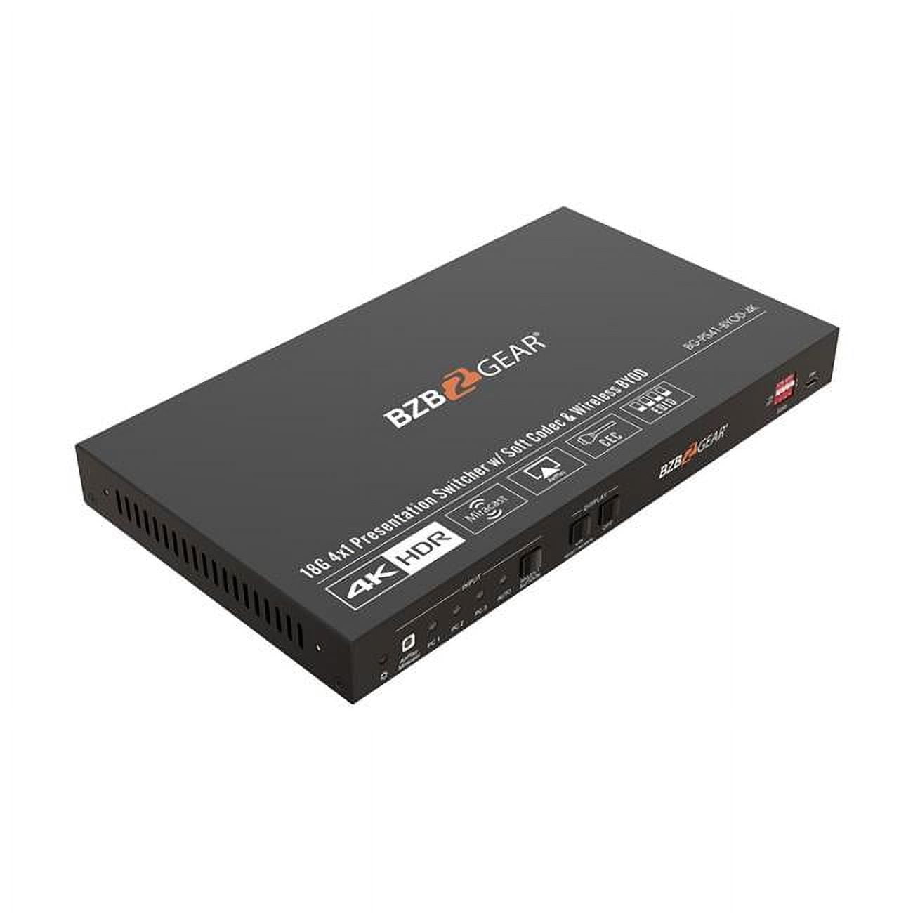 4-Port 4K Conference Room Wireless Presentation Switcher with HDMI, USB ...