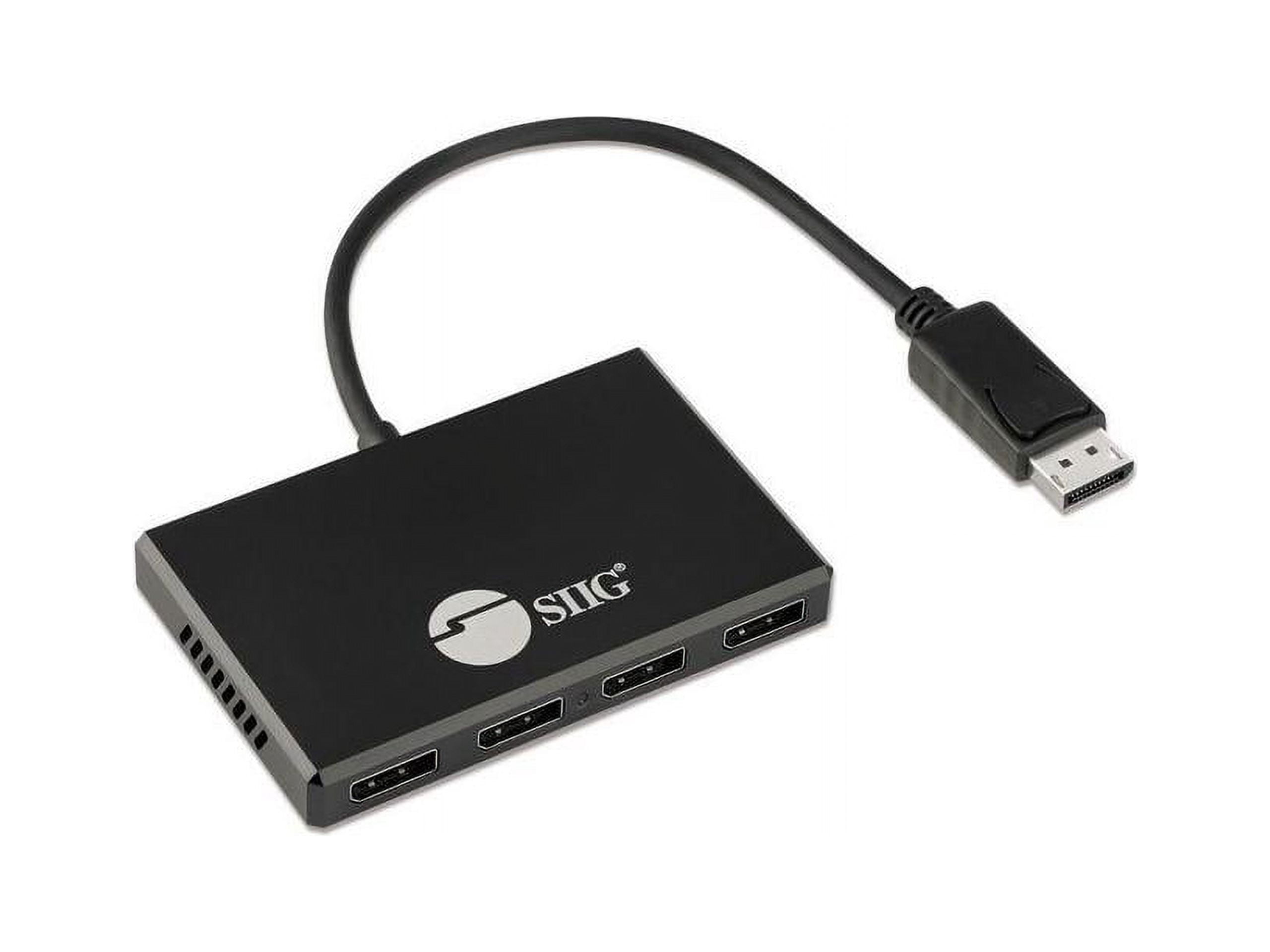 SIIG 4 Port DisplayPort 1.4 to DisplayPort MST Hub Splitter ...