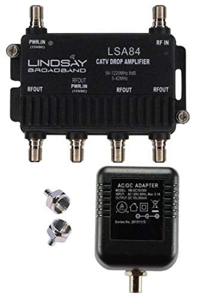 4-Port Cable TV/Antenna/HDTV/Internet Digital Signal Amplifier/Booster ...