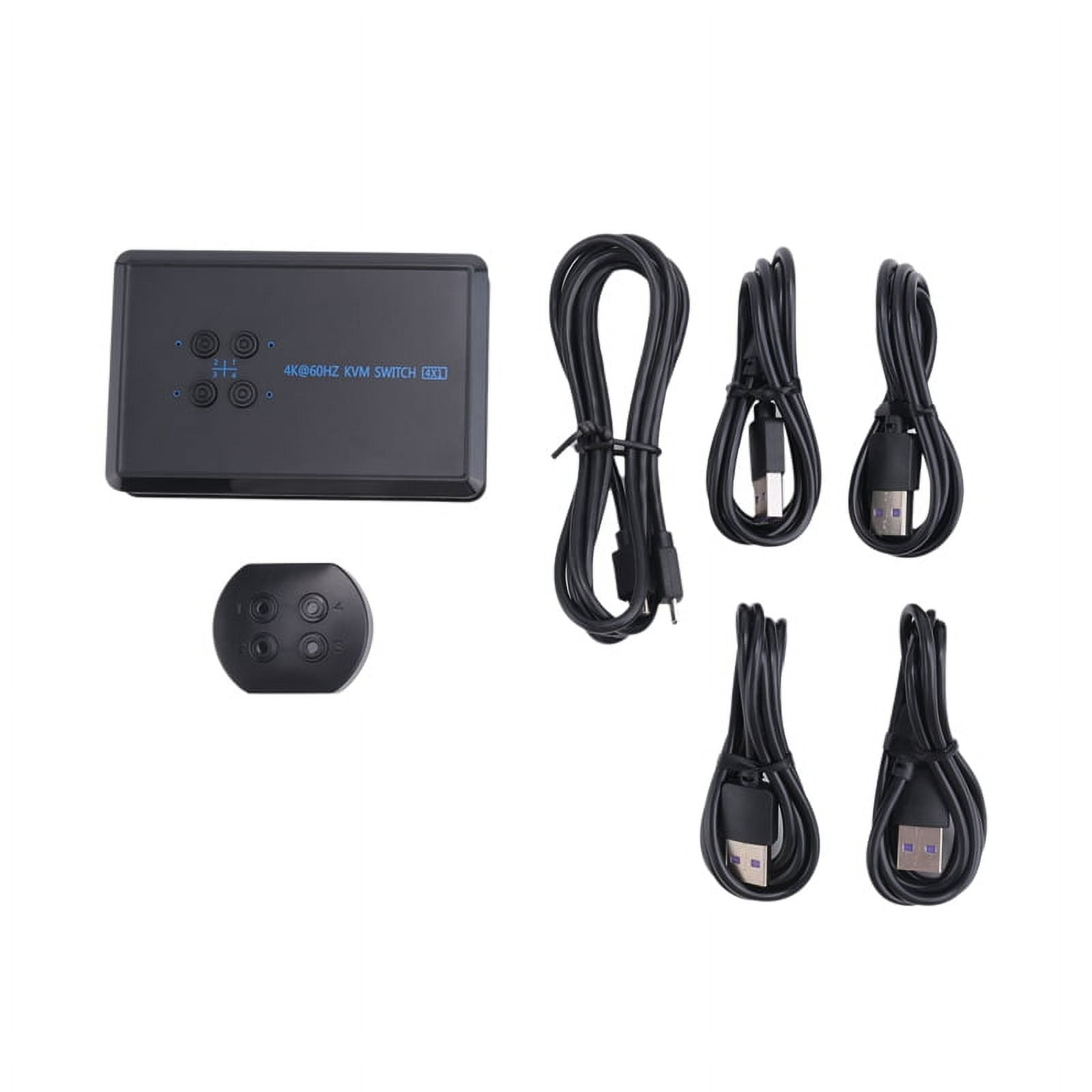 4 Port -Compatible KVM Switch 4K USB Switcher in 1 Out Hot Share for ...