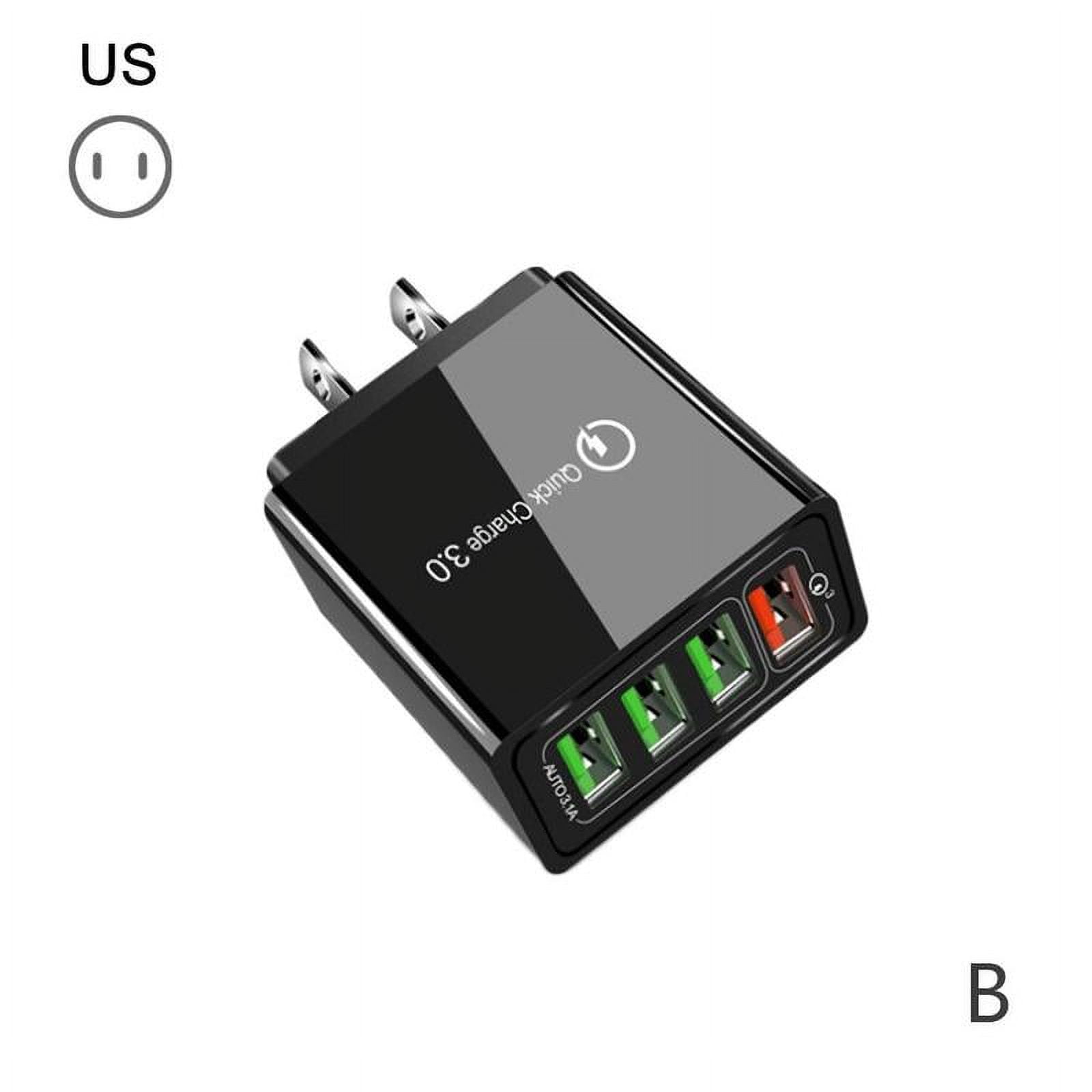 4 Port Fast Quick Charge QC 3.0 USB Hub Wall Charger Power Adapter 30W ...