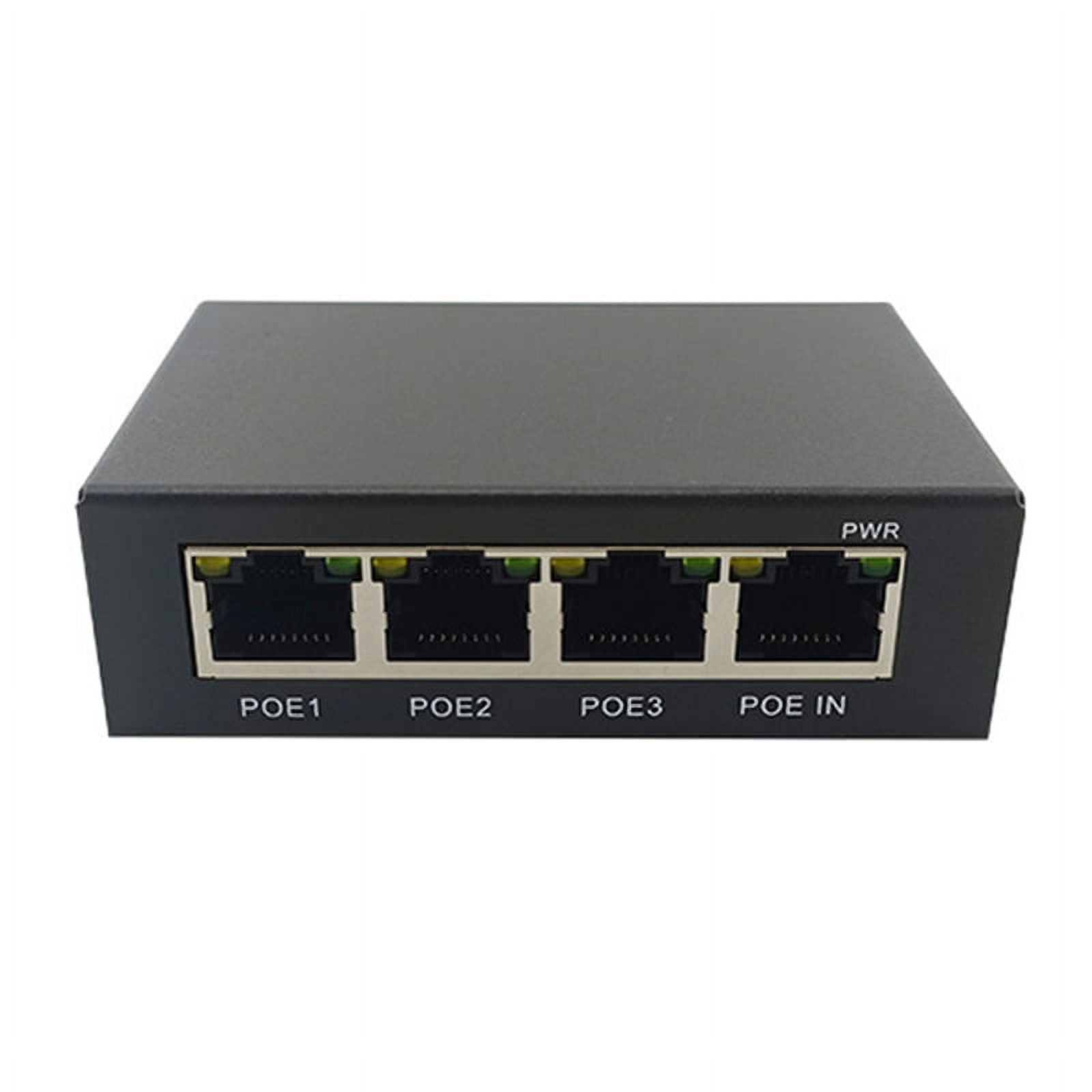 4 Port Gigabit POE Extender 100/1000M Network Switch Extender IEEE802.3Af/At Plug&Play for PoE ...