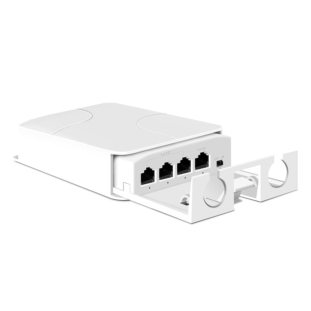 4 Port IP55 Waterproof POE Extender 100/1000Mbps 1 to 3 Network Switch ...