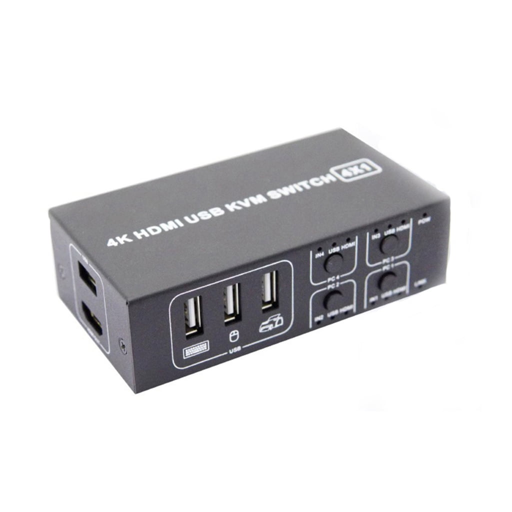 4 Port KVM Switches Smoothly Switcher Between 4 Input Sources Video ...