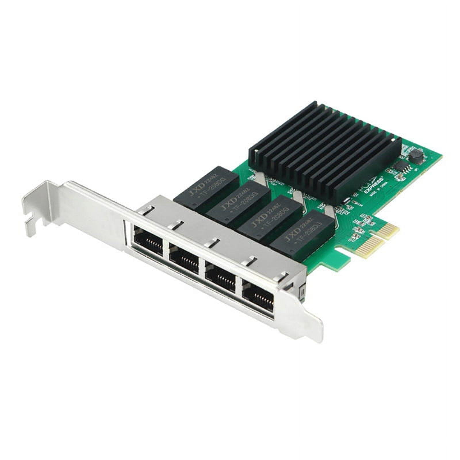 4 Port Network Card PCI Express X1 to RJ45 RTL8111H Chip 10/100 ...