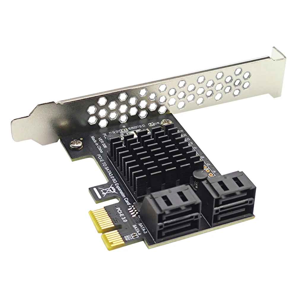 4 Port PCIe SATA III Expansion Card, 6Gbps PCI-E 1X to SATA 3.0 ...