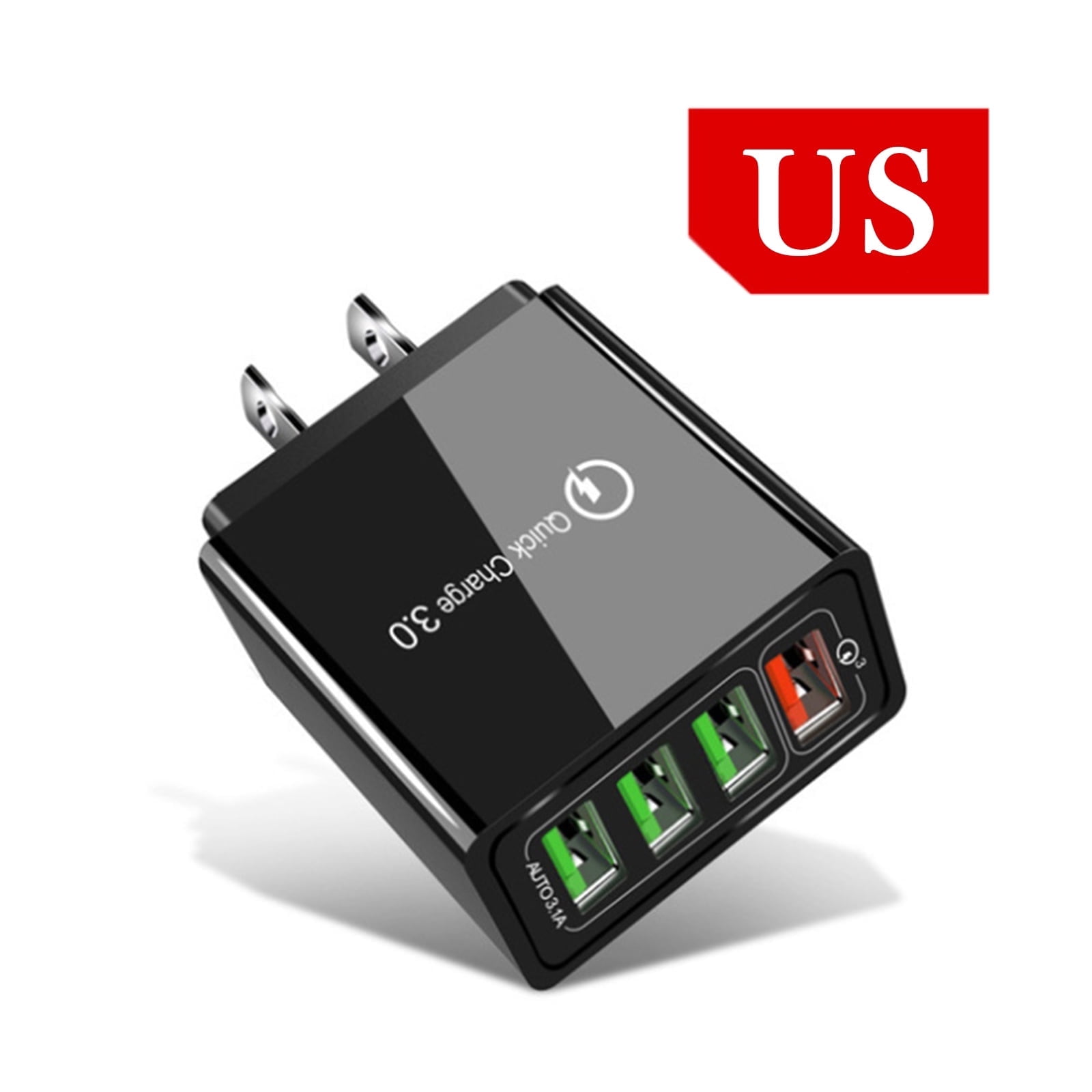 4-Port Quick Charge Wall Charger, Fast Charging Block for Phones ...