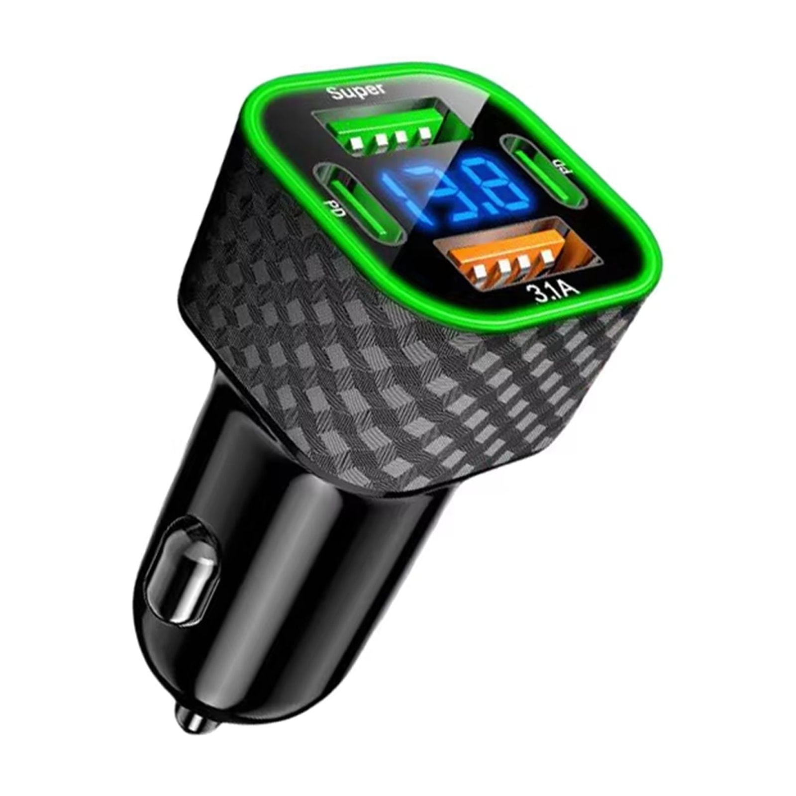4 Port Super Fast Car Chargers with Digital Display 380W large power ...