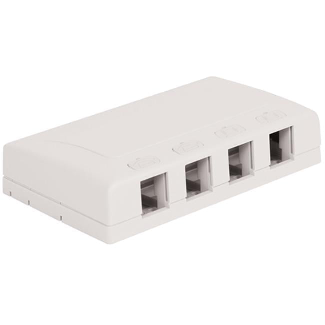 4 Port Surface Mount Box With Station ID - White - Walmart.com