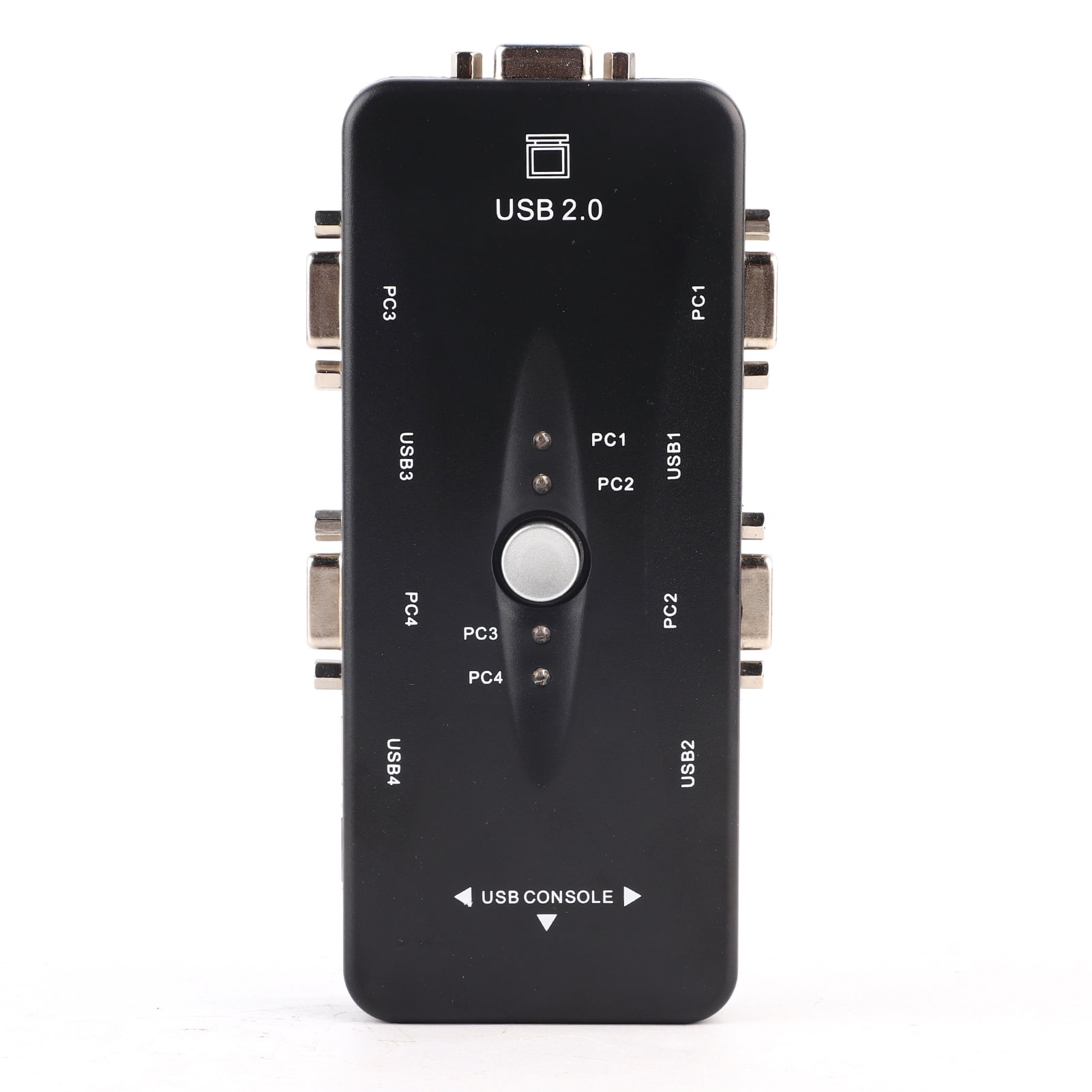 4-Port USB 2.0 KVM VGA/SVGA Monitor Hub Computer Switch Box Adapter ...