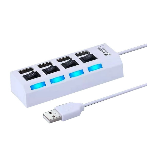4 Port USB 20 Hub Splitter Expander for Laptop Computer with Individual ...