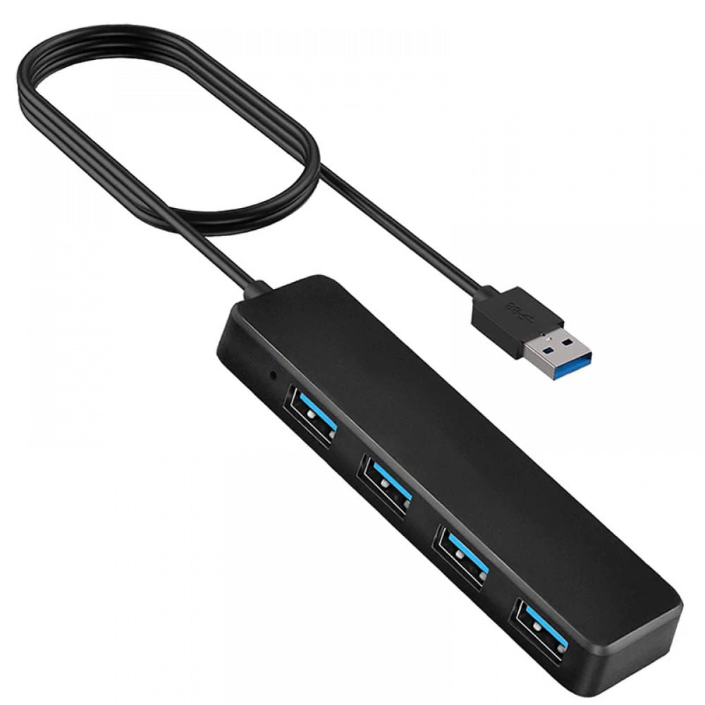 4 Port USB 3.0 Hub Mini USB Splitter Multiport Extension with 30CM/12in ...