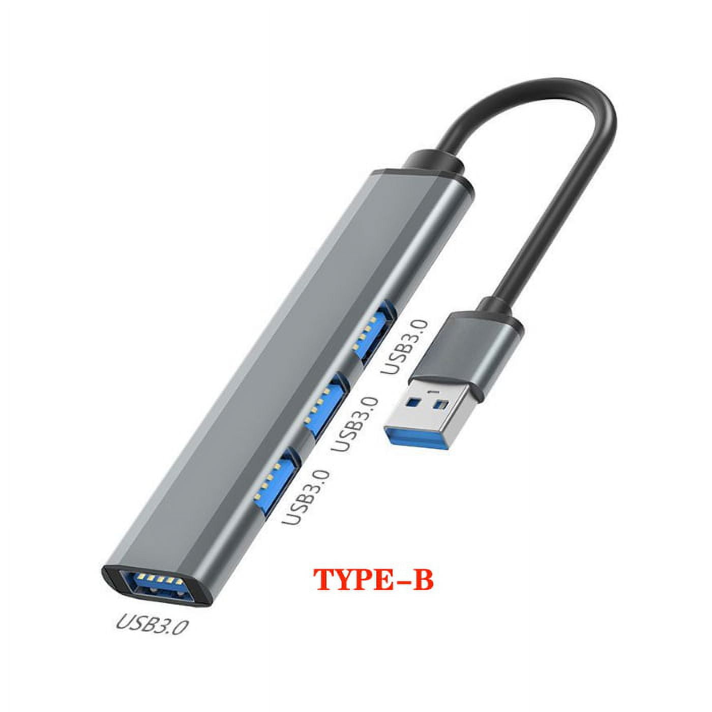 4-Port USB 3.0 Hub, Ultra-Slim Data USB Hub with 2 ft Extended Cable ...