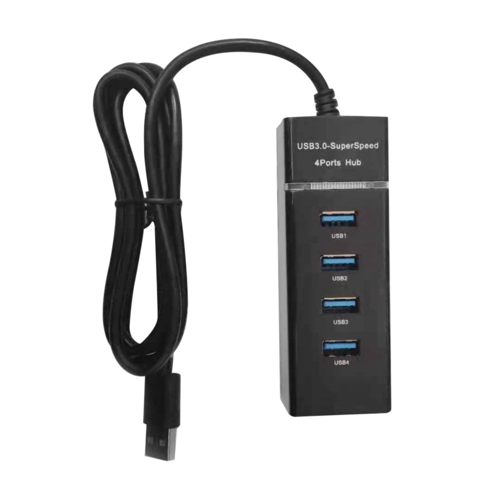 4 Port USB 3.0 Hub with 4ft Long Cable Fast Data Transfer USB Splitter ...