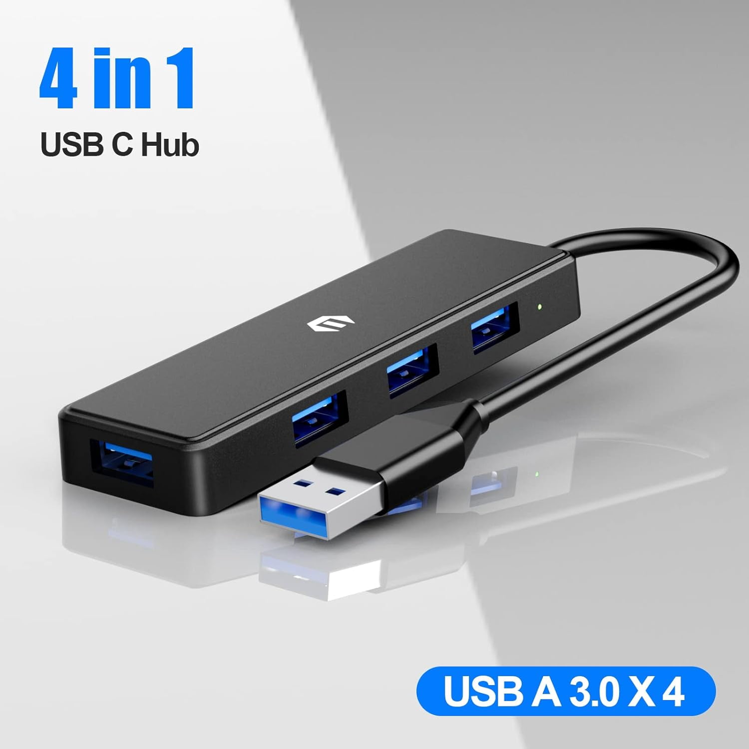 4-Port USB 3.0 Hub with 5Gbps Data Transfer - Ultra-Slim USB Splitter ...