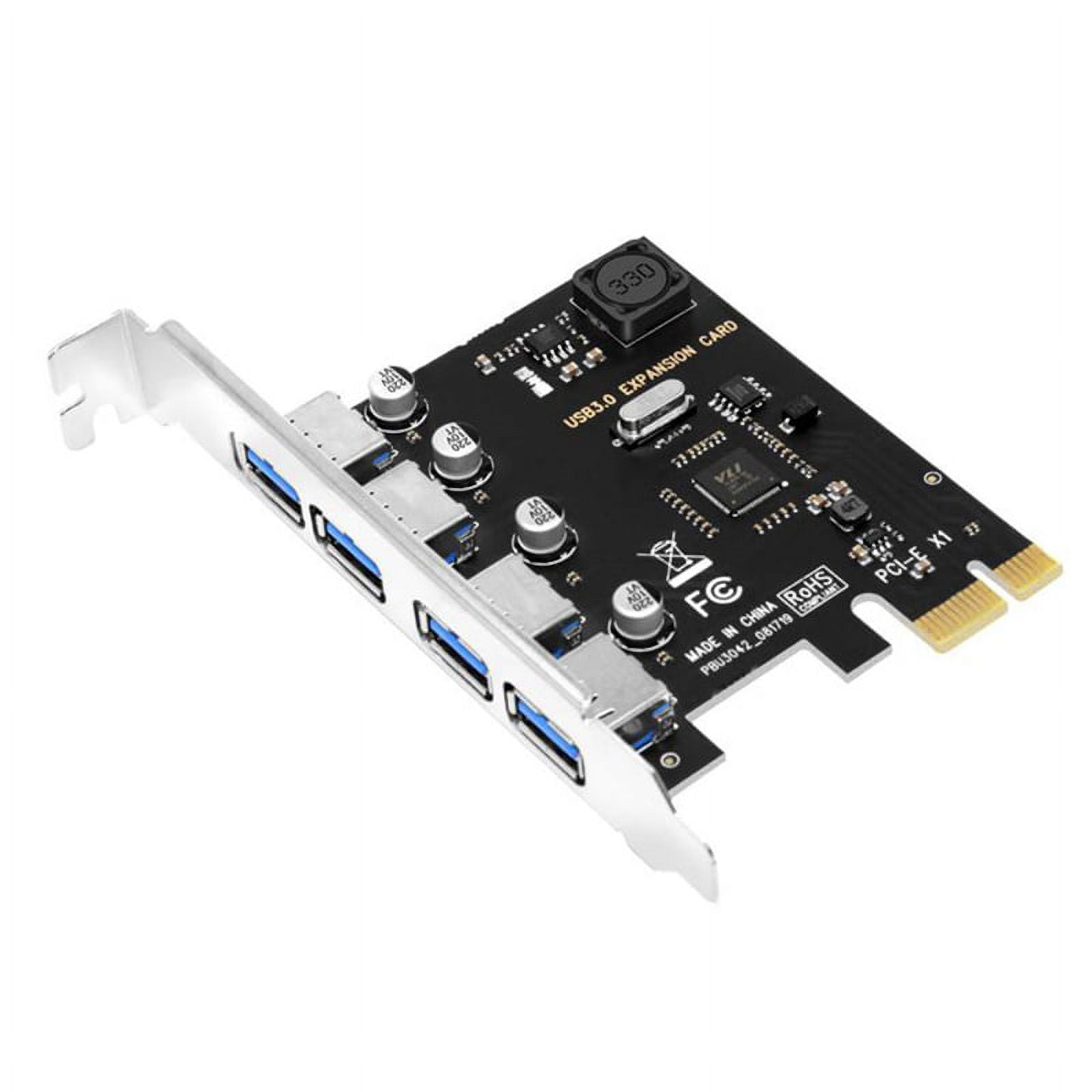 4 Port USB 3.0 PCI-E Expansion Card PCI Express PCIe USB 3.0 HUB ...