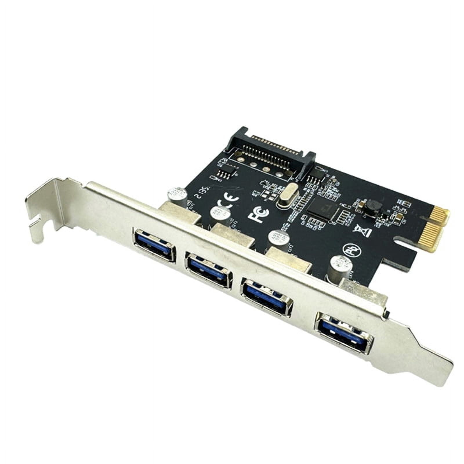 4 Port USB 3.0 PCI-E Expansion Card PCI Express PCIe USB 3.0 Hub Adapter 5Gbps Riser Controller ...
