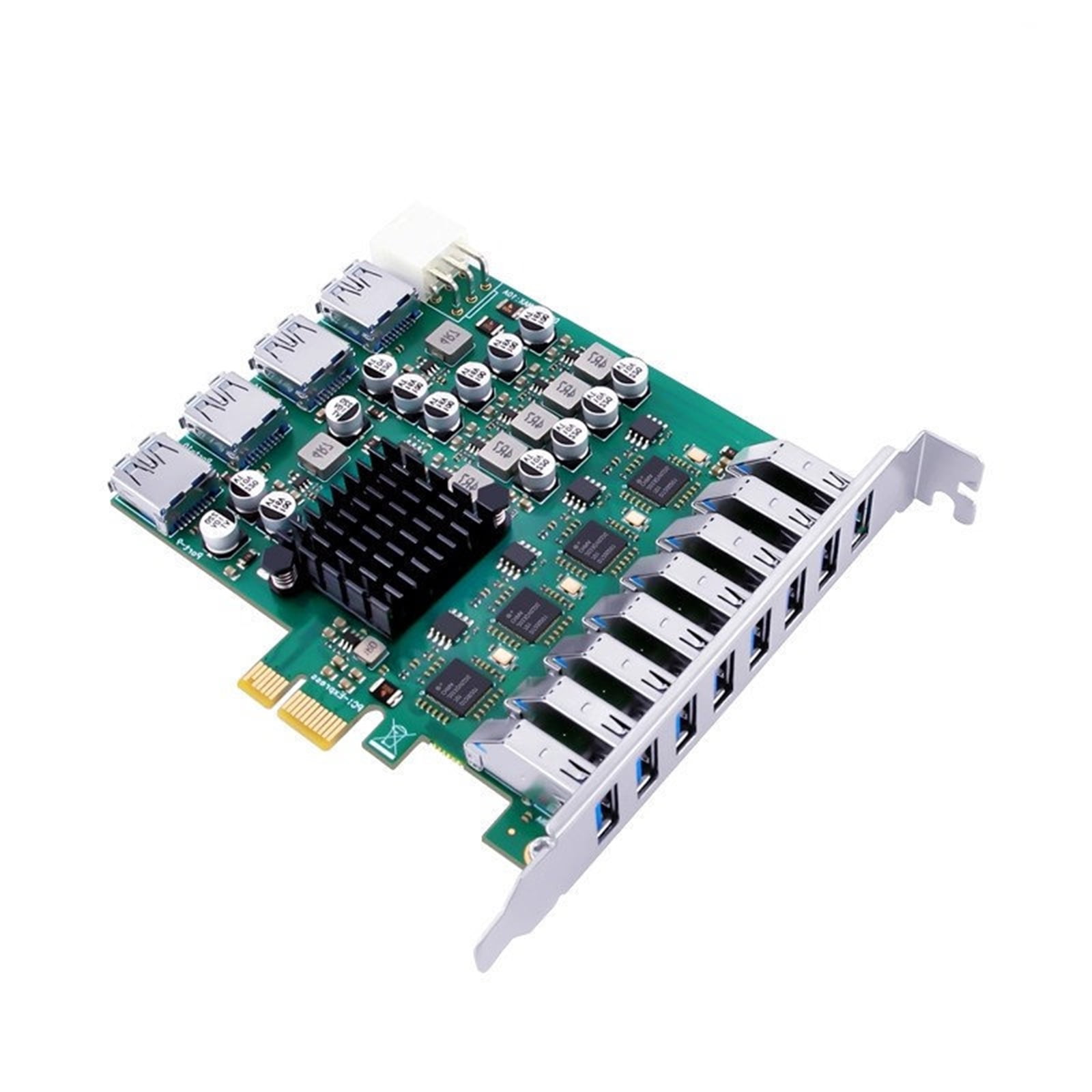 4 Port USB 3.2 Gen1 PCIExpress 1X Adapters Card 5Gbps Speed For ...