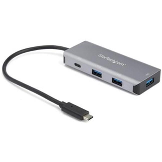 4 -Port USB-C Hub 10 Gbps with 9.8 in. Attached Host Cable - 3x USB-A ...