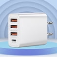 4-Port USB Charger PD 20W Fast Charging Block QC3.0 Multi-Port USB ...