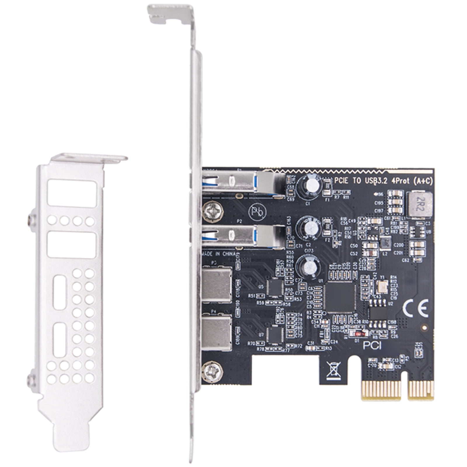 4 Port USB Expansion Card 2x Type C 2x TypeA PCIe Interfaces 10Gbps ...