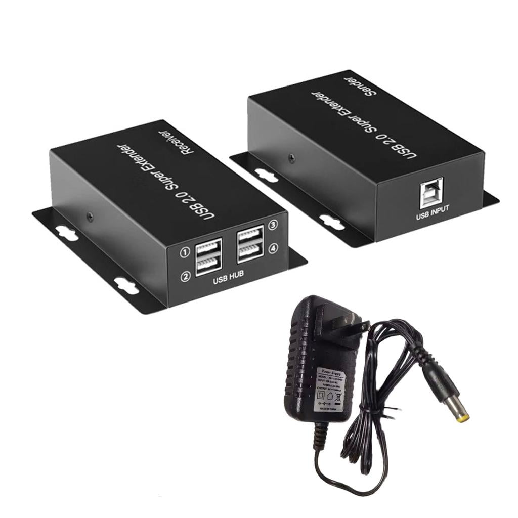 4 Port USB Extender over Ethernet USB2.0 HUB Extender RJ45 CAT6 ...