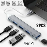 onn. Portable 4-Port USB Hub with USB 2.0 Ports - Walmart.com