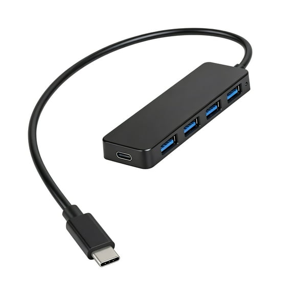 4-Port USB 3.0 Hub,USB C Hub Splitter Ultra-Slim, Portable USB Adapter ...
