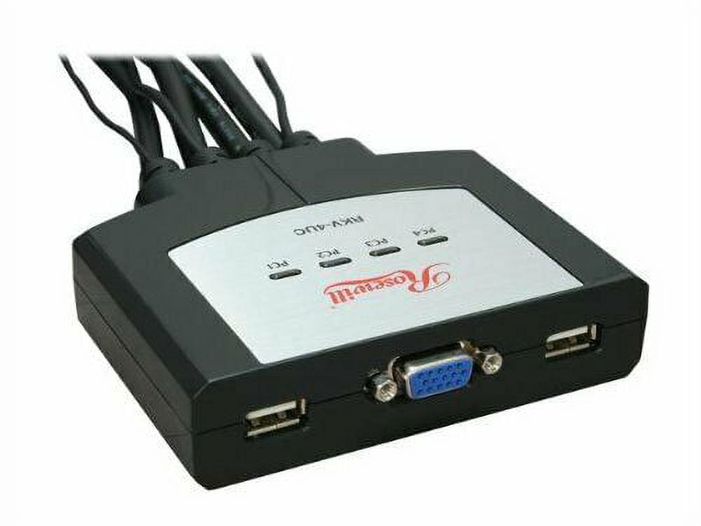 4 Port USB KVM Switch with Audio 35 Inch USB Cable Audio Cable and ...